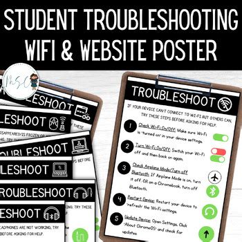 Student Troubleshooting WIFI Website Common Issues BYOD And Tech Lab Decor