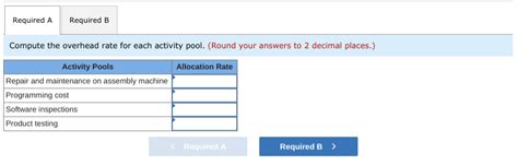 solved exercise 5 6a computing overhead rates based on