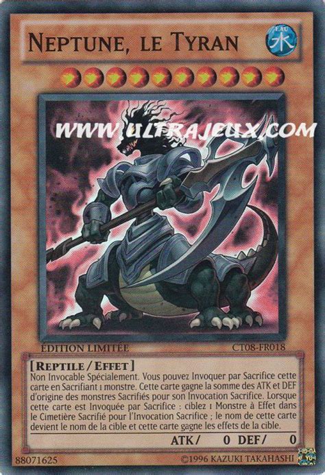 Carte Yu Gi Oh Neptune Le Tyran [ct08 Fr018]