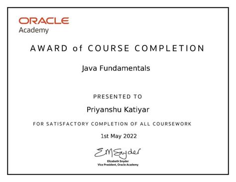 Priyanshu Katiyar On Linkedin Java Fundamentals Oracle Programming