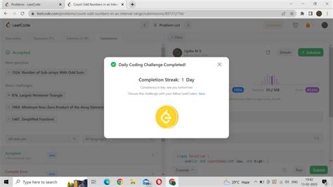 Lipika M S On Linkedin 100daysofcodechallenge Java Coding Dsa Day49 Leetcode Hackerrank