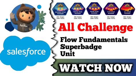 Flow Fundamentals Superbadge Unit Salesforce All Challenge Youtube
