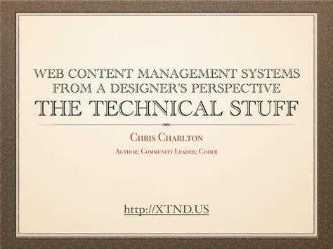 Web Content Management Systems From A Designers Perspective Drupal