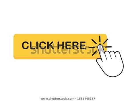 Click Here Button Hand Pointer Clicking Stock Vector Royalty Free