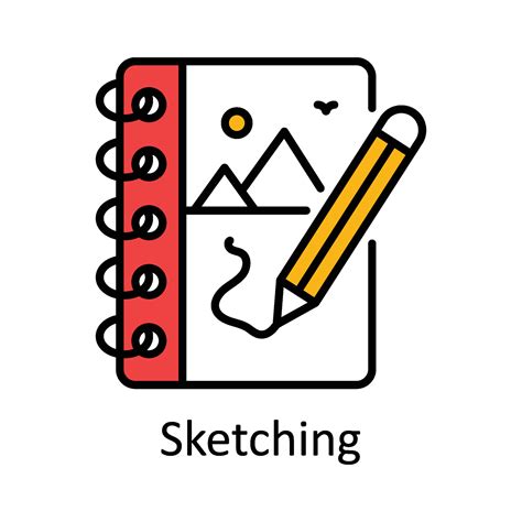 Sketching Filled Outline Icon Design Illustration Art And Crafts Symbol On White Background Eps
