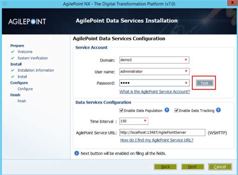 Install Agilepoint Data Services