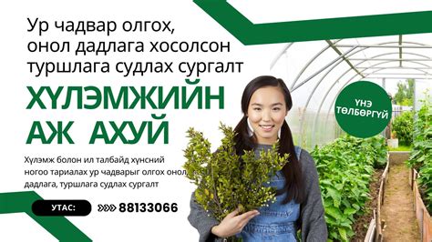Сонгинохайрхан ♻️ХҮЛЭМЖИЙН АЖ АХУЙ Ур чадвар олгох онол дадлага хосолсон туршлага судлах