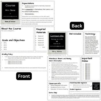 High School Math Syllabus Template Editable Google Slides (or any other subject)