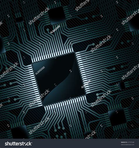Electronic Circuit Board Chip Technology Vector Stock Vector Royalty Free Shutterstock