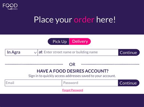 Web Design For Online Food Delivery System On Behance