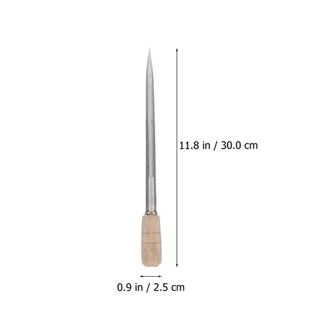 Stainless Steel Closed Sampling Spear Wooden Handl Grandado