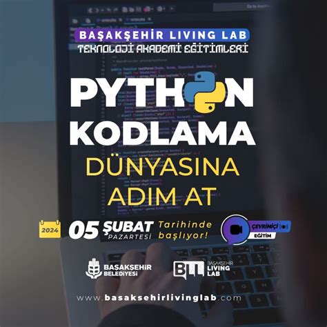 Python Kodlama Dünyasına Adım At 🗓️05 Şubat 2024 Tarihinde Başlıyor ⏰19
