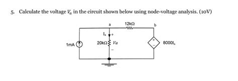 Solved Calculate The Voltage Va In The Circuit Shown Below Chegg Com