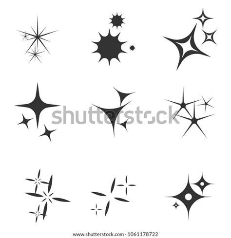 Spark Minimal Icon Set Vector Illustration Stock Vector Royalty Free