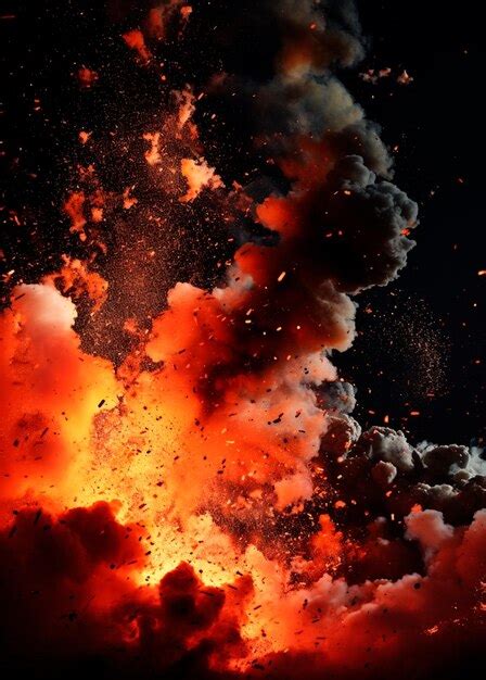 Premium Ai Image Fire And Smoke Explosion