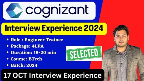 Cognizant Interview Experience 2024 Cognizant 17 Oct Interview