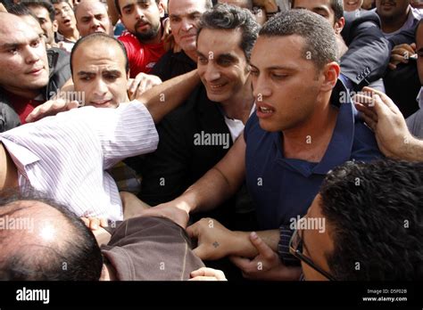 March 31 2013 Cairo Cairo Egypt Egyptian Artist Bassem Yousef