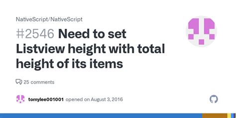 Need To Set Listview Height With Total Height Of Its Items Issue Nativescript