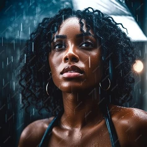 Premium Photo Closeup Portrat Of Super Black Woman