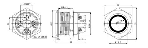 Normally Closed Push Button Garage Door Push Button Switch 19mm Classic