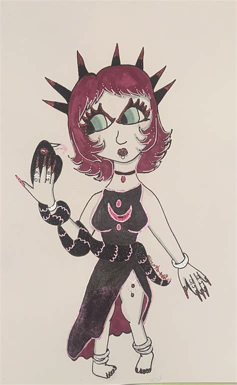A Girl With A Snake By Creepyschoolgirl On Deviantart