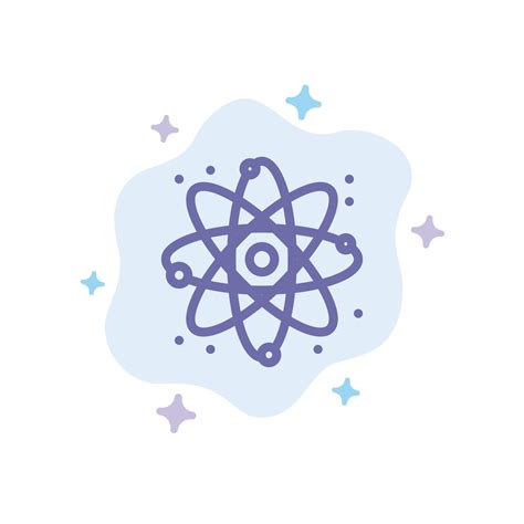 Physics React Science Blue Icon On Abstract Cloud Background 13172180
