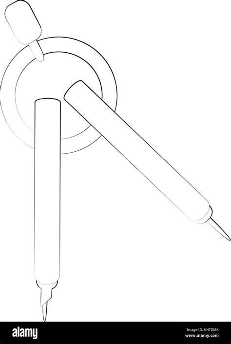 Compass Geometric Tool Stock Vector Image And Art Alamy