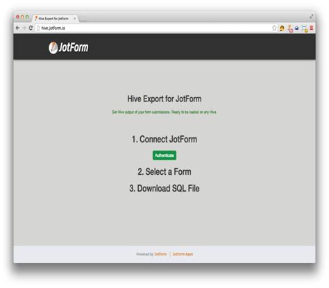 Apache Hive Export Gesti N De Datos Jotform