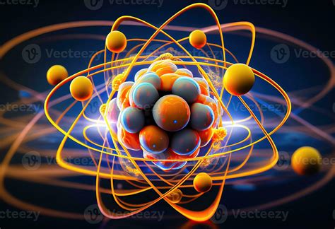 Atomic Anatomy Exploring Protons Neutrons Electrons And More Generative Ai 31403640 Stock