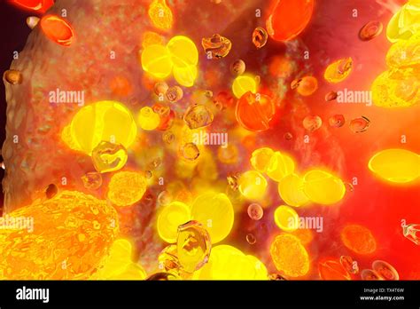 3d Rendered Illustration Visualisation Of The Synaptic Gap Between Neural Cells With