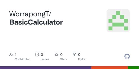 GitHub WorrapongT BasicCalculator