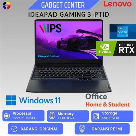 Jual Lenovo Ideapad Gaming Ptid I H Ssd Gb Rtx Gb Win Ohs Shopee Indonesia