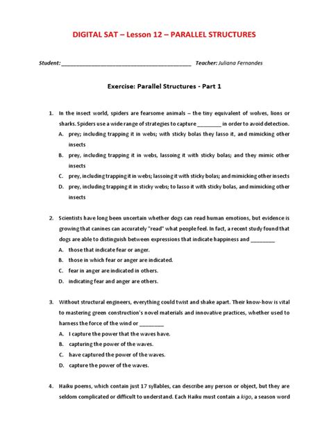 digital sat em writing 12 parallel structure grammar pdf