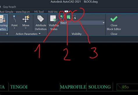 Autolisp Reviewer Bật Tắt đối Tượng Trong Dynamic Block Sử Dụng Parameter Visibility
