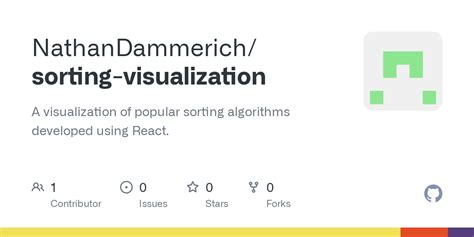 GitHub NathanDammerich Sorting Visualization A Visualization Of Popular Sorting Algorithms