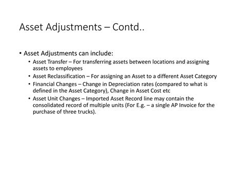 R12 EBS ORACLE ASSETS OVERVIEW OF ASSETS PPT