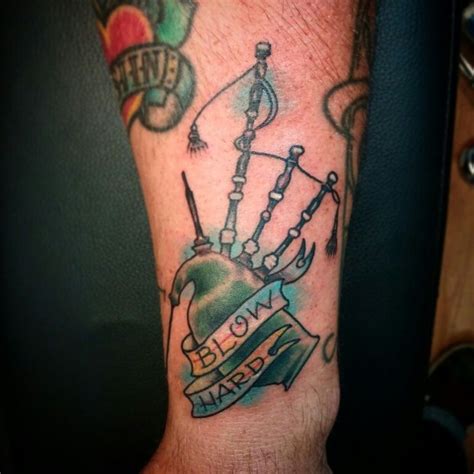 Bagpipes Tattoo By Jesse Jeco Colvin Karmatattoony Kingston