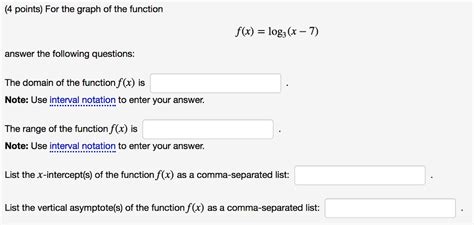 solved 4 points for the graph of the function f x logg