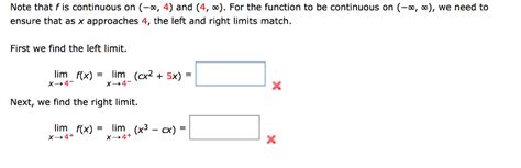 solved note that fis continuous on 4 and 4 for