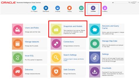 Promote Oracle BICS Snapshot From Dev Test To Prod Instance Reliason