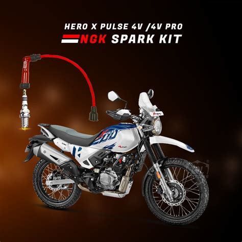 hero xpulse 200 4v pro ngk high performance spark plug kit lrl motors
