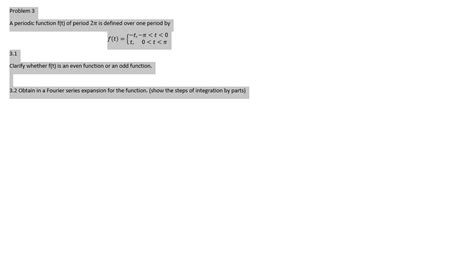 solved a periodic function f t of period 2pi is defined
