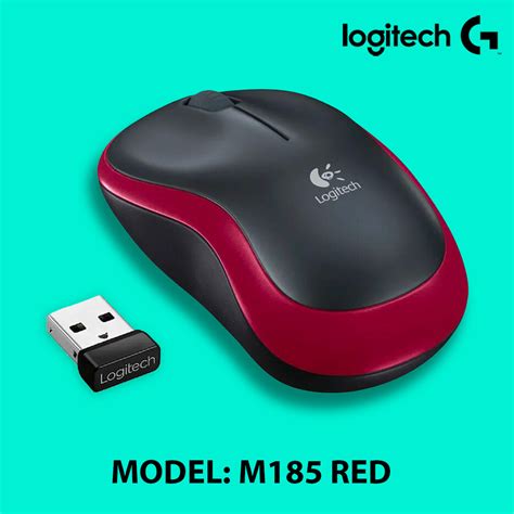 Мышь беспроводная Logitech M185_logitech-m-185-redd 910-002238, серый ...