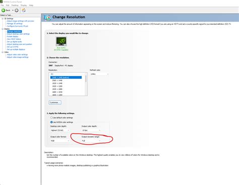 psa make sure your output dynamic range is set to full nvidia control