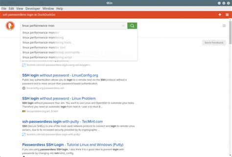 min a lighter faster and secure web browser for linux