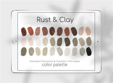 Rust Clay Color Palette Graphic By Thedigitaldoodle Creative Fabrica