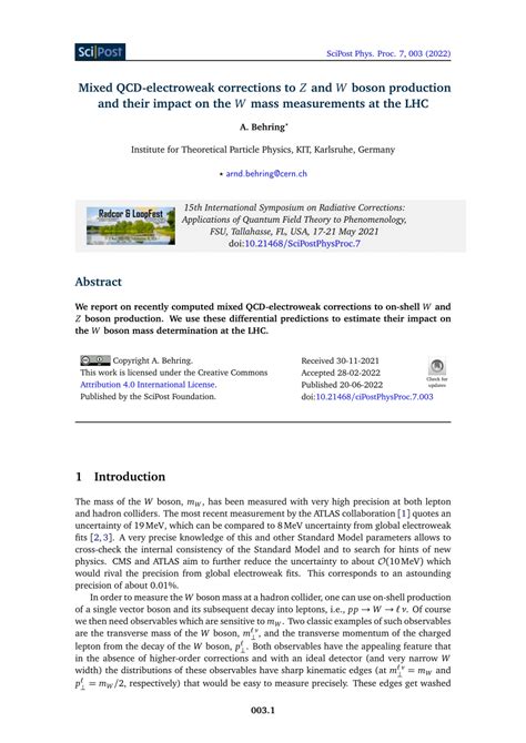 Pdf Mixed Qcd Electroweak Corrections To Z And W Boson Production And Their Impact On The