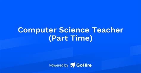 Computer Science Teacher Part Time At Concorde Education Jobs At