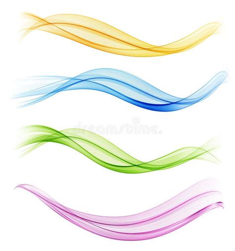 Set Of Blue Abstract Wave Design Element Stock Vector Illustration Of Motion Design 159956827