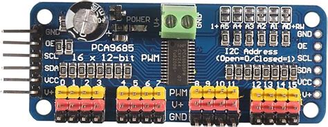 Módulo Pca9685 16 Canales Pwm I2c 12 Bit